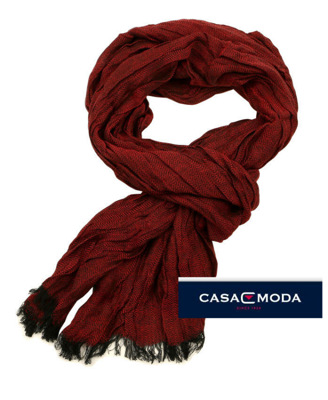 Pánsky šál CASAMODA bordovo-čierny | All4Men.sk