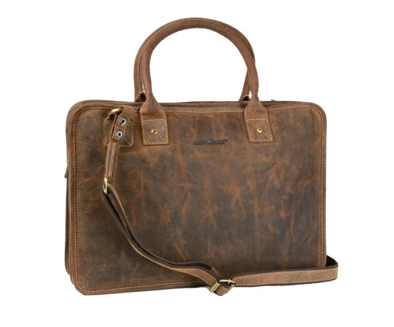 Dámska kožená taška na notebook GREENBURRY 1645 | All4Men.sk