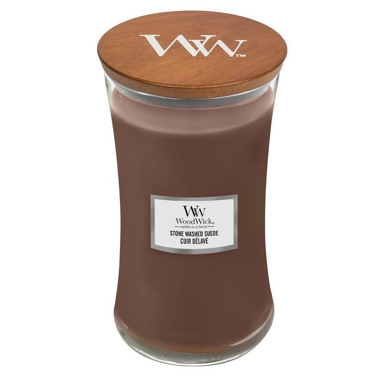 Vonná sviečka WoodWick STONE WASHED SUEDE 609 g | All4Men.sk